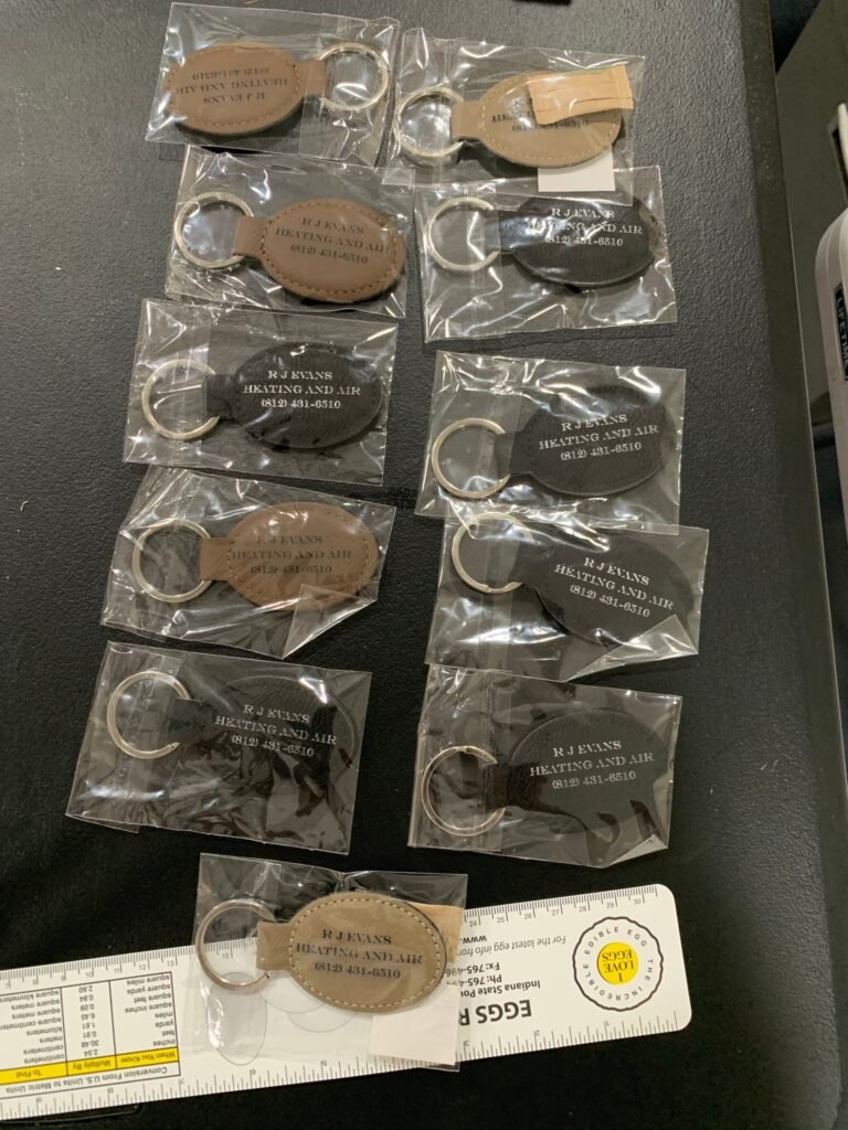 Engraved Faux Leather Keychains – Candle Light Customs